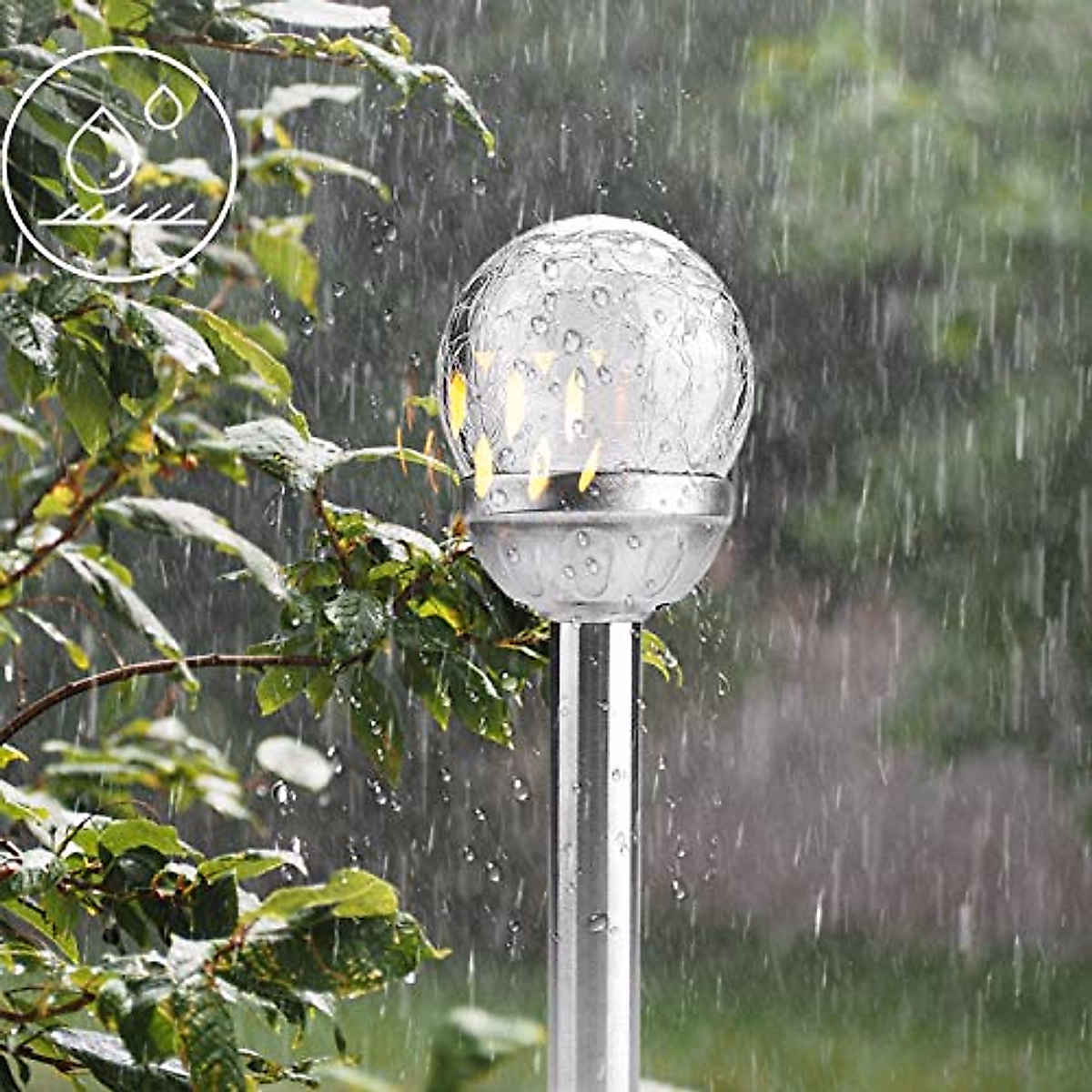 Ball Stake Light, Abs Material Yard Solar Lamp, Waterproof Sturdy And Durable Low Power Consumption Easy To Install Pathway For Home Garden Lawn