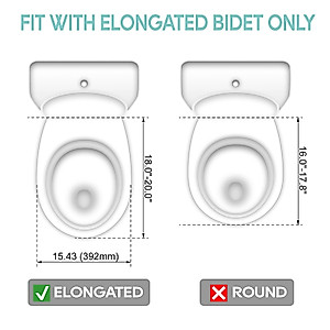 DELUXE LIVING Smart Bidet Toilet Seat with Wireless Remote and Side Panel, Multiple Cleaning Modes, Adjustable Heated Seat, Warm Water and Air Dryer, LED Night light, Fits Elongated Toilets