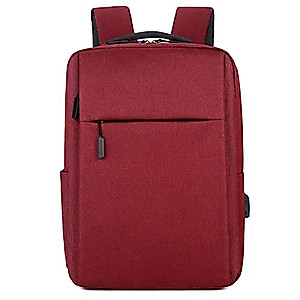YXQSED Travel Laptop Backpack for Men Women, Slim Lightweight Backpack School Bookbag with Laptop Compartment for Work Business and College, Waterproof Computer Bag Fits 14-15.6 Inch Notebook Red