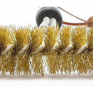 Grill Brush – 12 Inch, Brass Bristle Wire, Heavy Duty Brush Suitable for Cleaning Weber, Barbecook, Ducane and Nexgrill Gas, Electric and Charcoal Bbqs. Unlike Stainless Steel, Won’t Scratch Porcelain Coated Barbecue Grills & Grates – Best Guarantee.