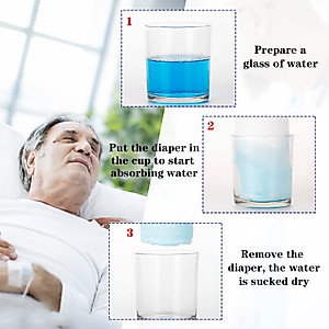 6Pcs Microfiber Reusable Diaper Inserts for Adult Cloth Diapers, Washable Disability Diaper Inserts for Incontinence Care, 4 Layers Microfiber Materials, 24.4" L x 7.8" W (L)