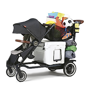 Austlen Entourage Stroller Cup Holder: Parent, Baby and Toddler Double Stroller Large Plastic Drink Holders