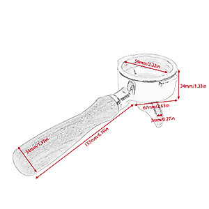 DIBTSA 58mm Portafilter Single Spout 2 Ears Compatible with E61 Group Head, Flair 58, ECM, Rocket, Sanremo, Synesso, Slayer, Espresso Machine Parts