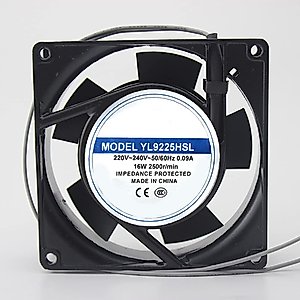 Cabinet Cooling Fan YL9225HSL for XYLFAN 9025 9CM 220V-240V 0.09A 2 Wire Fan Cooling