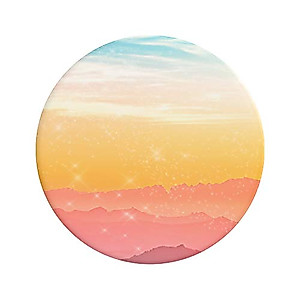 PopSockets PopGrip: Phone Grip and Phone Stand, Collapsible, Swappable Top, Desert Sunrise