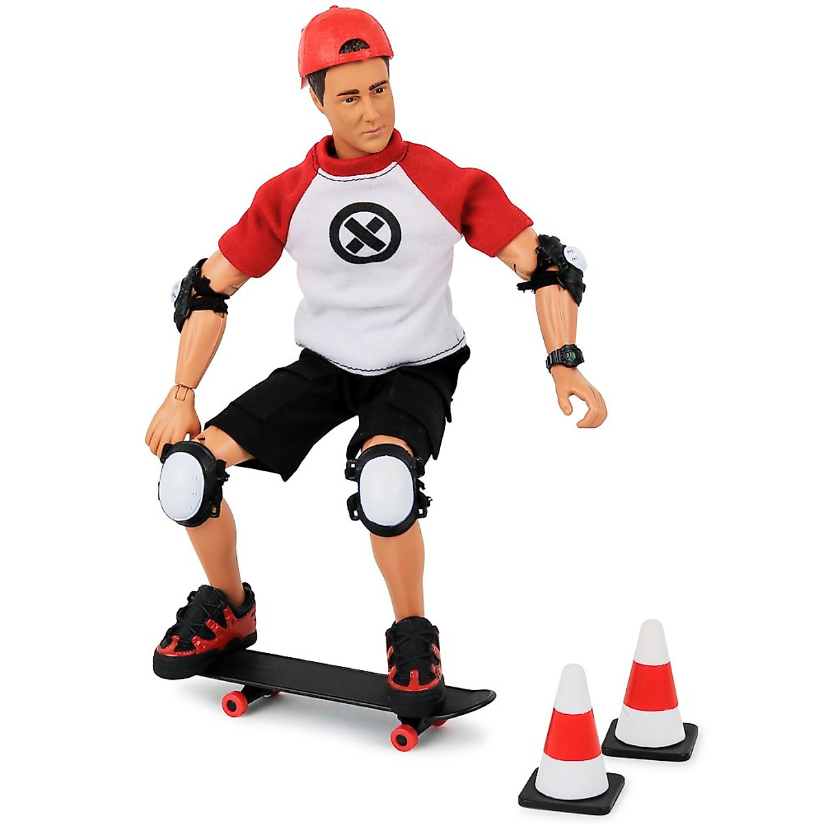 Click N' Play Sports & Adventure Bike & Skateboard 12" Action Figure Play Set with Accessories - Click N Play Military Action Figures