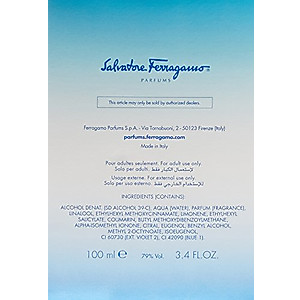 Salvatore Ferragamo Incanto Blue Cologne Eau De Toilette Spray 3.4 Ounce