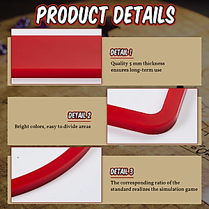 Sintuff 15 Pcs Spell AOE Damage Template Red Translucent Acrylic Area of Effect Spell Templates Set Include 5 Cube 4 Circle 2 Cone 4 Line Templates for Gifts Tabletop RPG Gaming Accessories Tools