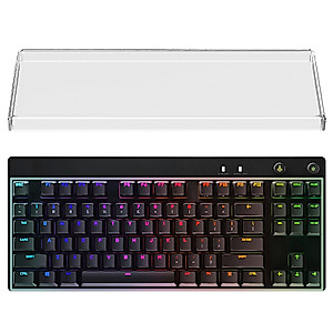 Geekria Tenkeyless TKL Keyboard Dust Cover, Clear Acrylic Keypads Cover for 80% Compact 87 Key Computer Mechanical Gaming Keyboard, Compatible with Logitech G PRO, Logitech G515 Lightspeed TKL