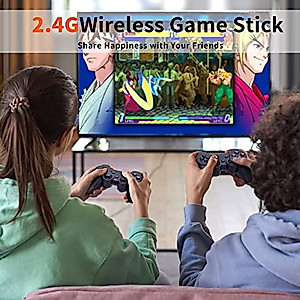 Retro Video Game Console, Wireless Handheld Game Console, Ombsyej 10000+ Classic Game, 2.4G Wireless Controllers, 7 Emulator Consoles, HDMI Output TV Video, Ideal Gift for Kids and Adults, 64G