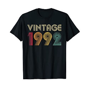 Vintage 1992 30th Birthday Gift Retro Shirt 30 Years Old T-Shirt