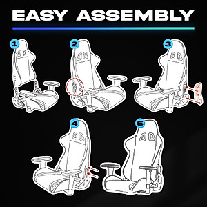 KLIM Esports Gaming Chair with Back & Head Support + Ergonomic Computer Chair with Adjustable Armrests + PU Leather + Very Robust Gamer Chair for Adults + New Version Office Chair + Black…