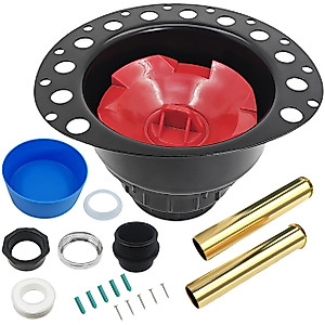 ABS Freestanding Tub Drain Rough-in Kit Upgrade bathtub Drain kit with Brass Tail Pipes and ABS Plastic Adapter, Fit for all freestanding bathtub Floor Mounted Bathtub and Copper Bathtub