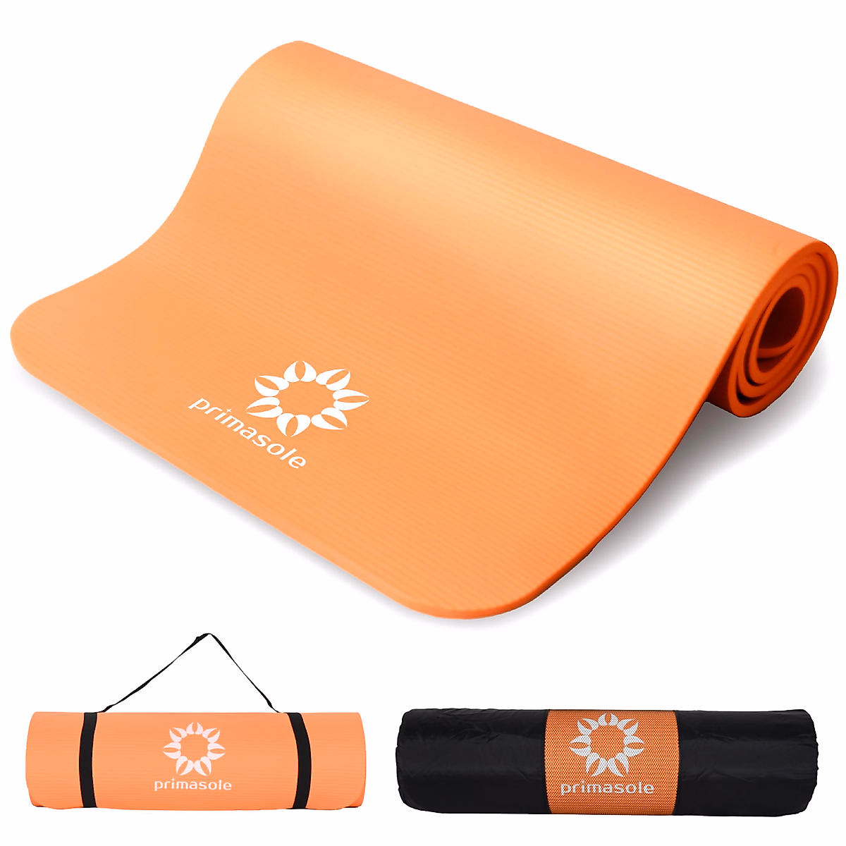 Primasole 1/2" Thick Padded NBR Yoga Mat, 72"x24" Textured Exercise Mat with Carry Strap & Case - 6 Colors, Lightweight Portable(2.1lbs) for Yoga, Pilates, Home & Gym