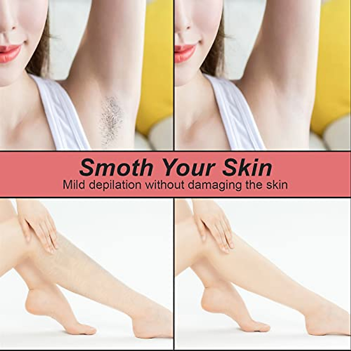 Crystal Hair Eraser for Women and Men, Crystal Hair Remover Painless Exfoliation, Magic Hair Eraser for Back Arms Leg, Portable mild Hair Remover, Reusable & Washable(Pink)