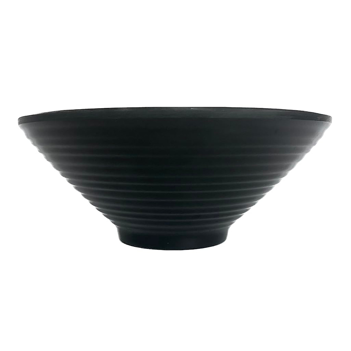 Z-Moments Melamine Round Bowls Japanese Ramen Vietnam Pho Noodles Soup Rice Bowls Set, Black, 5.5", 7", 8", 9", Black #LJB (24, 9" (44 oz))