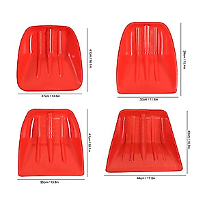 Plastic Garden Shovel Snow Shovel Red Thickened PP Plastic Wear Resistant Kids Safe Shovel for Garden Snow Removal Tool(1501-5)