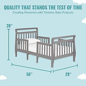 Dream On Me Emma 3-in-1 Convertible Toddler Bed in Storm Grey, Converts to Two Chairs and-Table, Low to Floor Design, JPMA Certified, Non-Toxic Finishes, Safety Rails