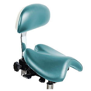 AmeriCan Goods Professional Rimostool Deluxe Sleek Saddle Series Dental Rolling Saddle Seat Cusion Chair for Doctor's Office (Cobalt)