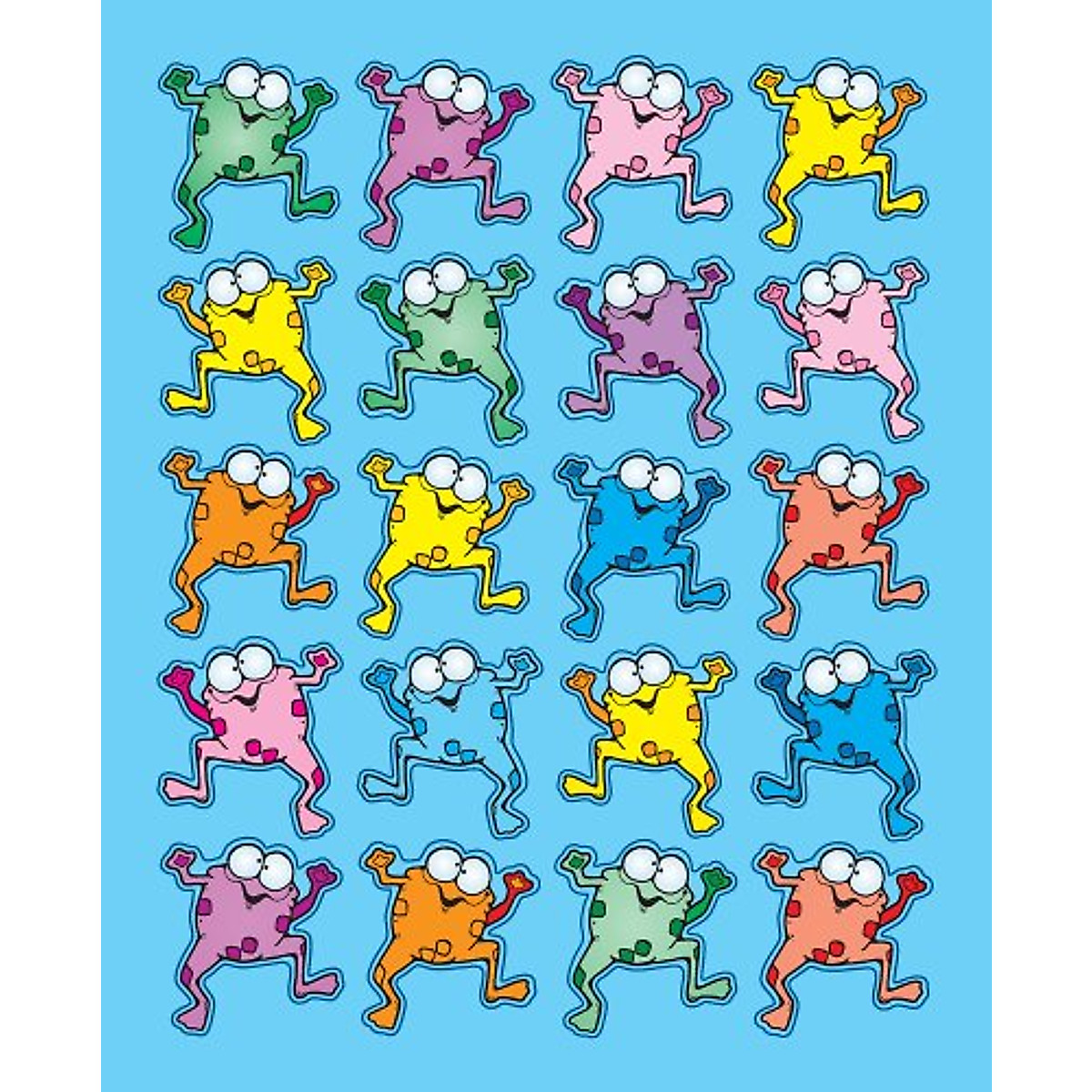 Carson Dellosa D.J. Inkers Colorful Froggies Shape Stickers (668035)