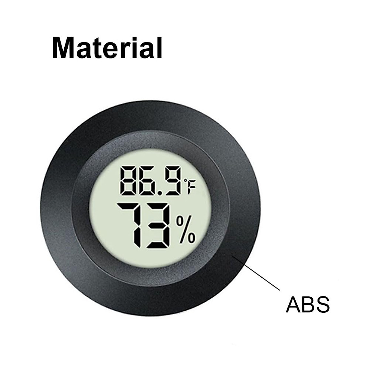 JEDEW 2-Pack Mini Hygrometer Thermometer Digital LCD Monitor Indoor/Outdoor Humidity Meter Gauge Temperature for Humidifiers Dehumidifiers Greenhouse Reptile Humidor Fahrenheit(℉)/ Celsius(℃)