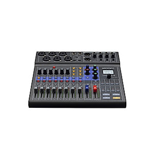 Zoom LiveTrak L-8 Podcast Recorder, Battery Powered, Digital Mixer and Recorder, Music Mixer, Phone Input, Sound Pads, 4 Headphone Outputs, 12-In/4-Out Audio Interface, Built In EQ and Effects