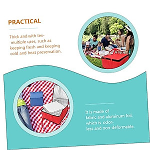 CIYODO Insulation Bags Foldable Lunch Bag Reusable Food Bag Large Insulated Lunch Bag Insulated Shopping Bag Zip Tote Bag Insulated Grocery Bag Window Cooler Bag Non-woven Fabric Red