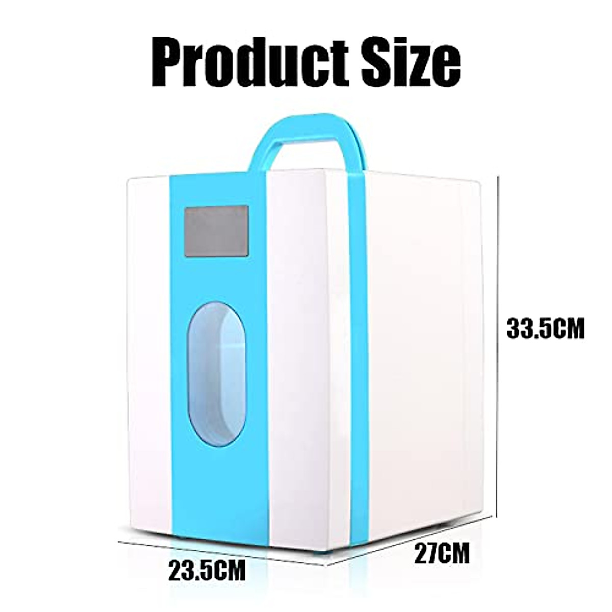 Wgwioo Electric Mini Fridge,10L No Noise Compact Fridge, Portable Mini Fridge, Small Thermoelectric Compact Fridge, for Car Trips Bedroom Office Use,Pink
