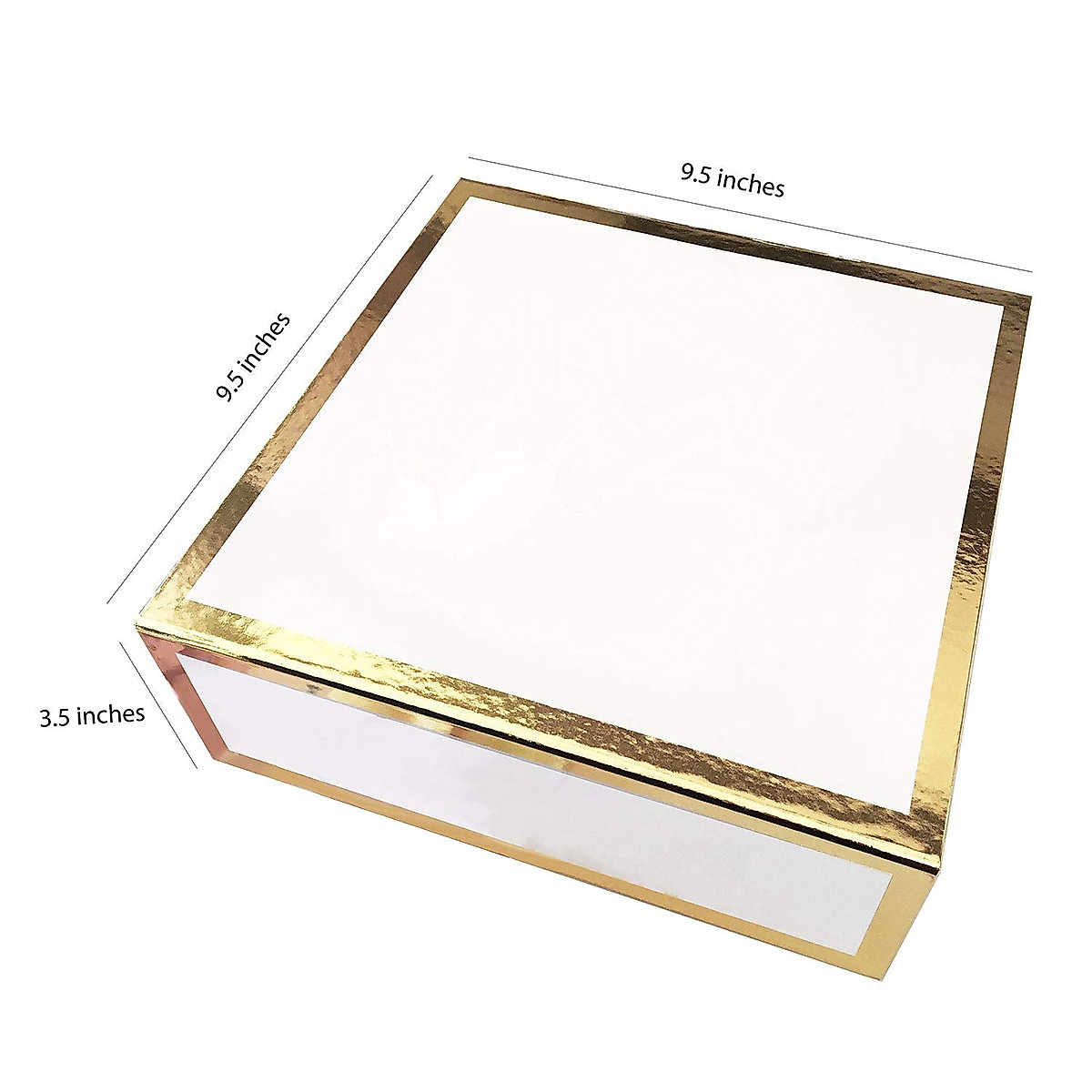 Bridesmaid Proposal Box with Gold Edge | Set of 3 Empty Boxes | DIY Will You Be My Bridesmaid Gift Box Large White and Gold