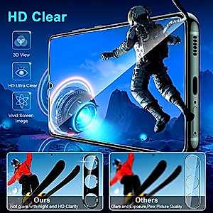 [4+3 Pack] Galaxy S23 Plus Screen Protector, 9H Tempered Glass, Ultrasonic Fingerprint Support, Case Friendly HD Clear for Samsung Galaxy S23 Plus 5G Glass Screen Protector
