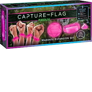 3-Team Expansion for Glow-in-The-Dark Capture The Flag Redux | Adds 4 Players & 1 Extra Team | Glow in The Dark Games | Light Up Kids Games Set | Outdoor Gifts for Girls 8-12+ | Go Team Magenta!
