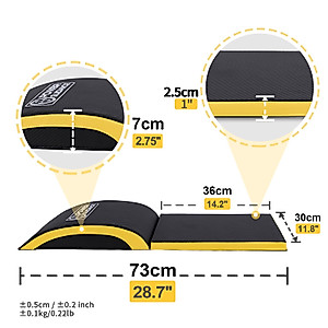 POWER GUIDANCE Ab Exercise Mat - Sit Up Pad - Abdominal & Core Trainer Mat for Full Range of Motion Ab Workouts (black, 2)