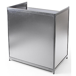 Displays2go, Laminated Registered Stand, Laminated MDF & Aluminum Construction – Silver Finish (JBQCW36)