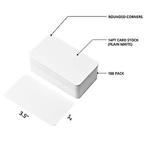 Home Advantage Blank Business Cards, Mini Message Index Word Cards (100)