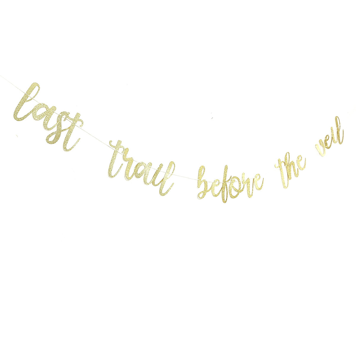 Last Trail Before The Veil Banners - Hiking Bachelorette Party Decorations, Hiking Nautical Themed Bachelorette Hanging Ornaments, Mountain Revel Garland, Adventure Party Decor Supplies, Cabin Bachelorette Party Decorations