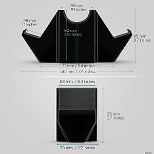 BRAINWAVZ Dual Game Controller & TV Remote Control & Storage Desktop Holder, Universal Design for Xbox ONE PS5 PS4 PC Gamepads, Reduce Clutter, UGDS-01