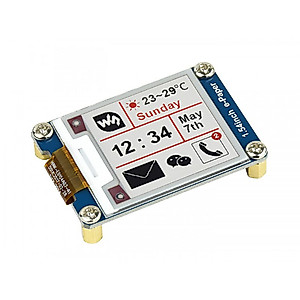 Coolwell Waveshare 1.54 Inch E-Ink Display HAT Epaper Display 200x200 SPI Interface Black White Red Color E-Paper Screen for Raspberry Pi 4B+ 4B 3B+ 3B 2B+ Zero W WH 2 W Jetson Nano