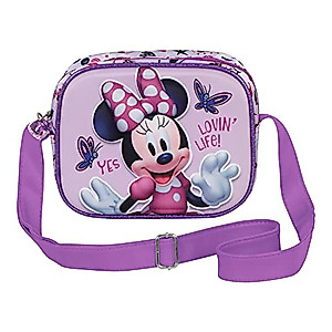 KARACTERMANIA Unisex Kid's 3D Square Shoulder Bag Butterflies, Lilac