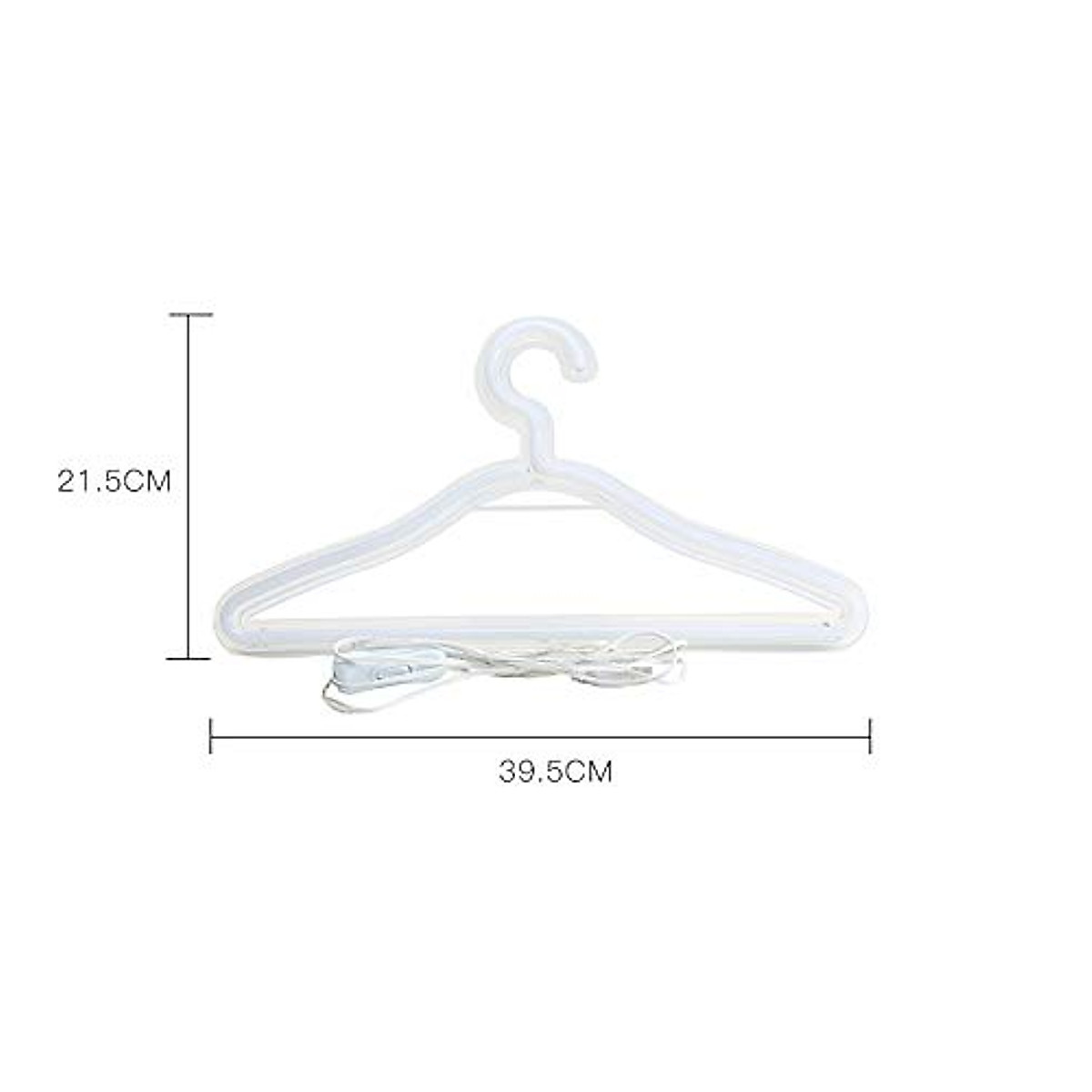 LED Cloth Hanger Neon Light Sign Wedding Dress Bedroom Romantic Decoration (Pink)