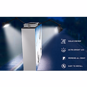 Einsamk Solar Sign Lights Outdoor, 240 LEDs Solar Sign Light, Waterproof, 12000 mAh Sign Lighting, Billboard Light, Commercial Lights for Real Estate Signs, Business, Advertisement, High Way