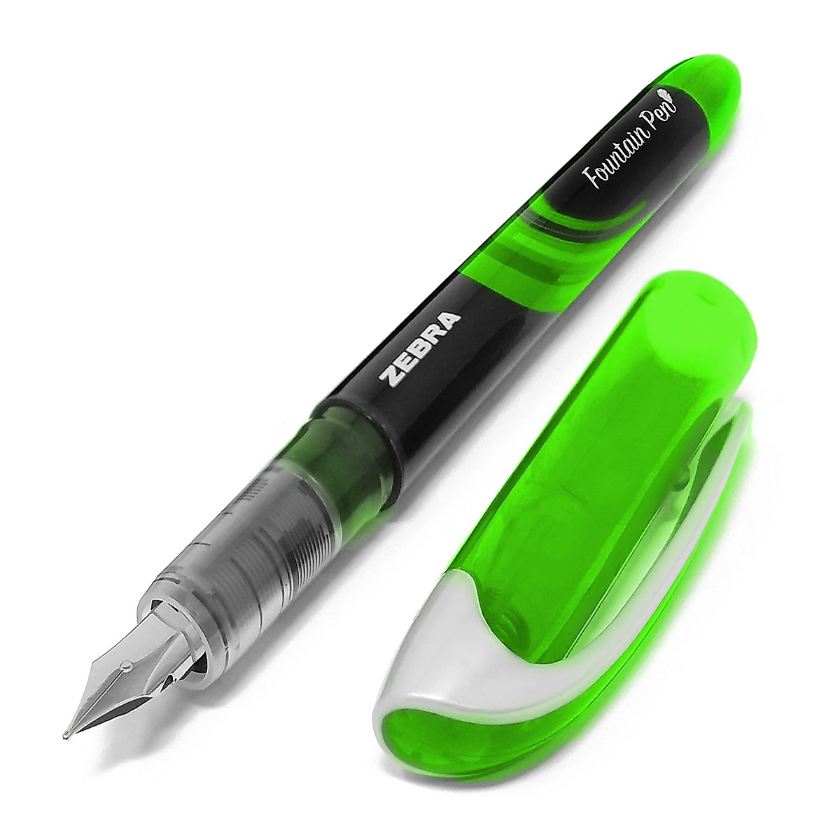 Zebra Fuente - Disposable Fountain Pen - One of Each Coloured Ink - Pack of 7