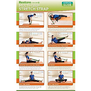 Gaiam Restore Multi-Grip Stretch Strap, Green