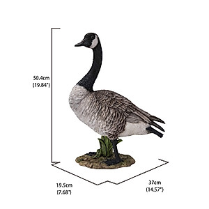 Hi-Line Gift Standing Canada Goose Statue, Grey/Natural