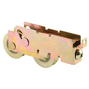 Prime-Line D 1845 1-1/4 In. Steel, Sliding Door Tandem Roller Assembly with F-Tab (Single Pack)