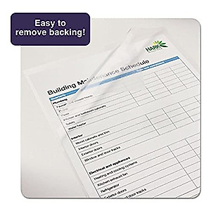 Avery 73603 Clear Self-Adhesive Laminating Sheets, 3 mil, 9 x 12, 10/Pack