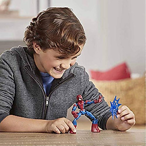 Spider-Man Marvel Bend and Flex Action Figure Toy, 6-Inch Flexible Figure, Includes Web Accessory, for Kids Ages 4 and Up