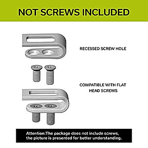 2PCS CIVIVI Flamed Titanium Pocket Clips, NO Screws Included, 50MM 55MM Clip with Recessed Screw Hole T002A