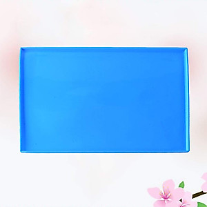 Hemoton Swiss Roll Cake Mat Flexible Baking Tray Jelly Roll Pan Silicone Cookies Mold Bakeware (Blue)