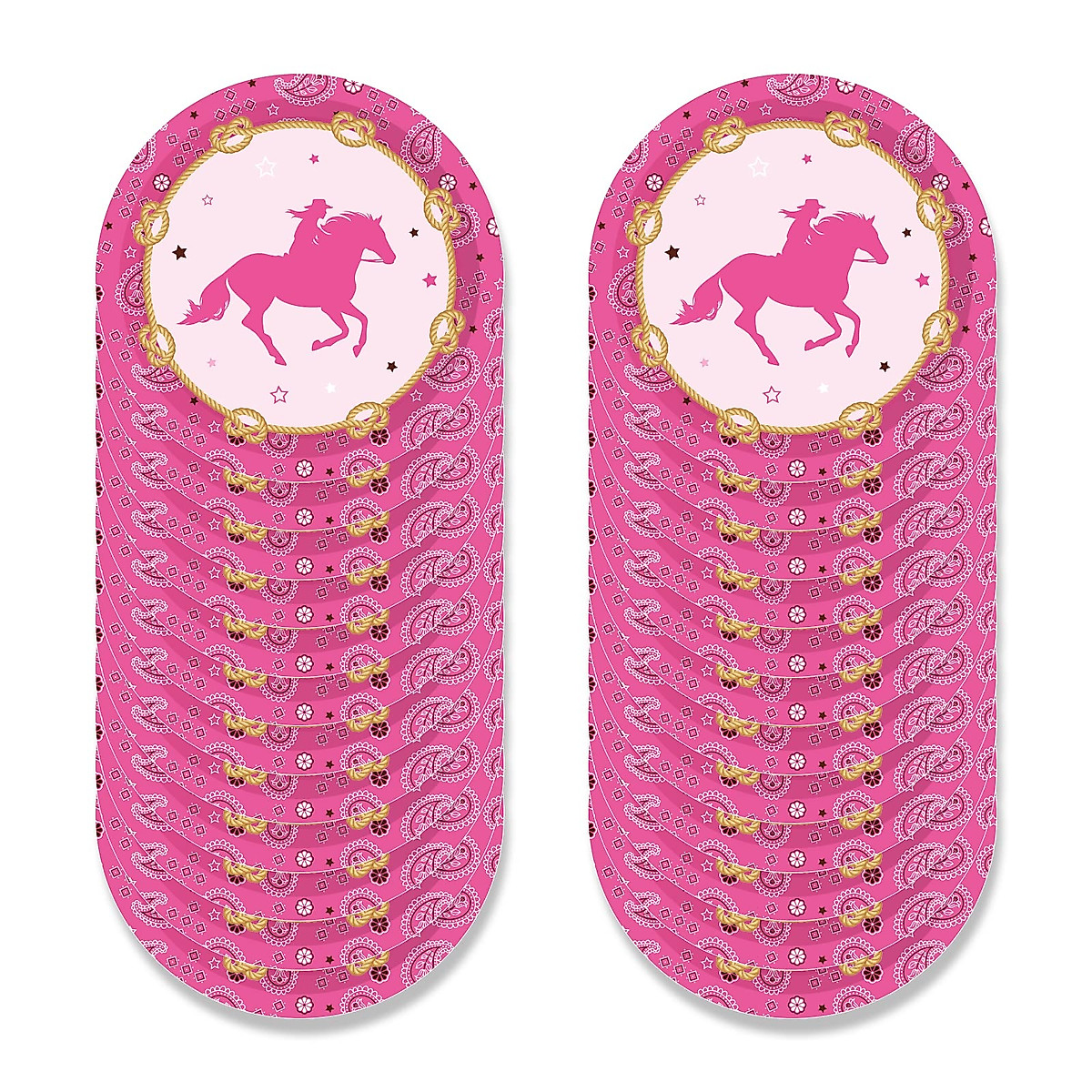 93 Pieces Western Cowgirl Birthday Party Decorations Pack- Serves 8 - Wild West Cowgirl Theme Birthday Party Supplies Includes Cowgirl Birthday Party Paper Plates Napkins Cups and Plastic Cutlery Set