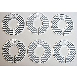 C170 Baby Nursery Clothing Size Closet Dividers Grey Gender Neutral (Ranged Months)
